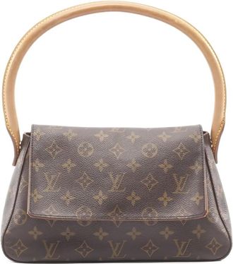 Louis Vuitton sac à main Looping monogrammé (2001) - Marron