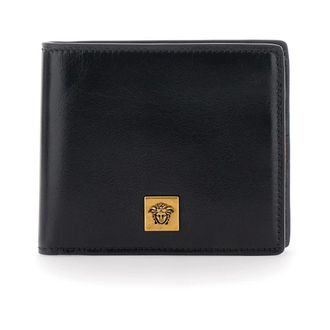 Versace Homme, Accessoires, Noir, Taille: ONE Size Portefeuille bi-pli