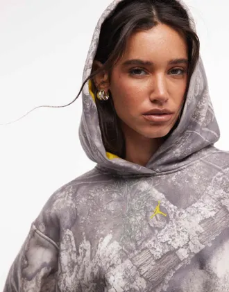 Nike Jordan Brooklyn Fleece-Kapuzenpullover in Military-Muster-Gr&uuml;n