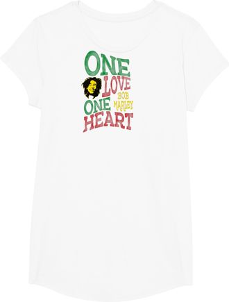 Bob Marley Offizielles Bob Marley One Love One Herz T-Shirt
