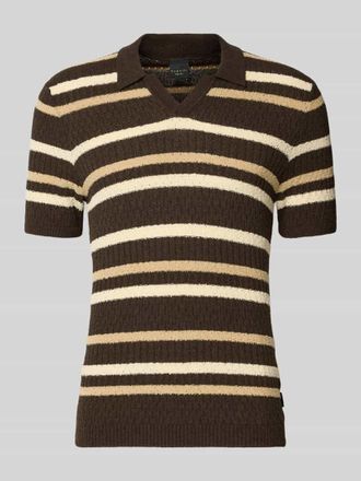 Bugatti Slim Fit Poloshirt mit V-Ausschnitt