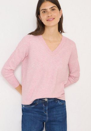 Cecil Strickpullover mit V-Ausschnitt und &Auml;rmeldetails