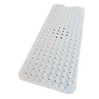 Generic rutschfeste Badewannenmatte, Dusche mit Abflussl&ouml;chern und Saugn&auml;pfen, maschinenwaschbarer Haushalts-Badezimmerteppich(White,380mm X 700mm)