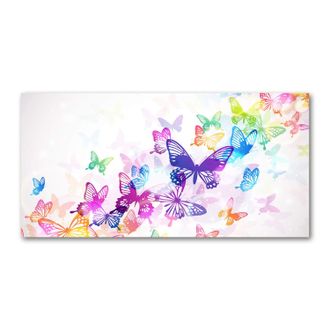 Tulup Leinwandbild - Wandkunst - Drucke auf Leinwand - Leinwanddruck -120x60 cm - Tiere - Mehrfarbig - Bunte Schmetterlinge