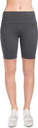 FUTURO FASHION Legging 1/2 en Coton pour Femme - Taille Haute - pour Le Cyclisme, Le Sport, la Gym - LKW, Graphite, 44