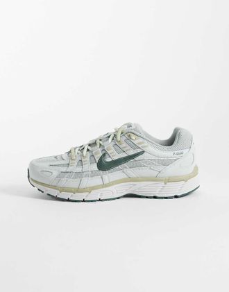 Nike P-6000 Premium Sneaker in Hellgrau und Gr&uuml;n