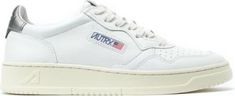 Autry Baskets Medalist Cuir Blanc, Argenté