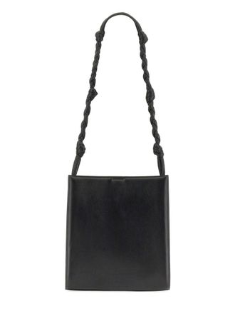 Jil Sander Womens Medium Padded Tangle Bag Black Leather Shoulder