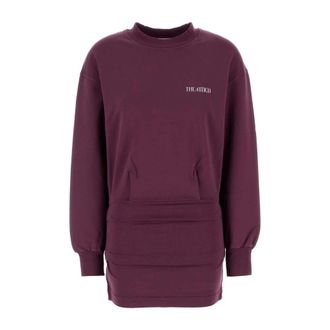 The Attico Stretch Baumwoll-Minikleid - - Sweatshirts & Hoodies - Damen - Lila - M
