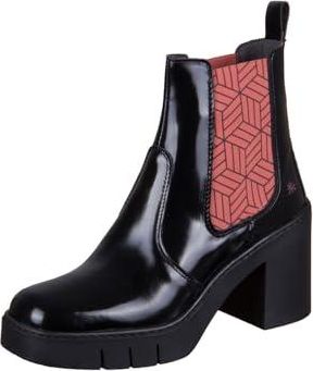 Art Art Femme 1983 Berna Botte Oxford, Saumon Noir, 38 EU