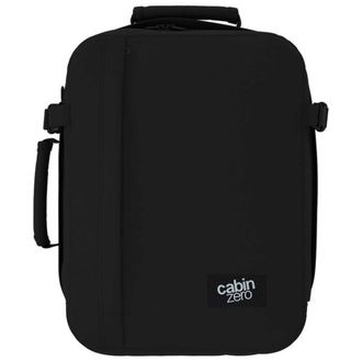 Cabinzero CLASSIC BACKPACK 28L, Unisex-Erwachsene Rucksack, ABSOLUTE BLACK, 29,5x39x20