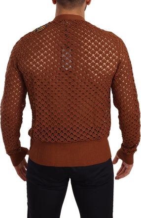 Dolce & Gabbana Mens Cardigan Brown Cotton Clothing