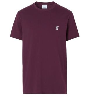 Burberry Burgundy TB Logo T-Shirt Size S