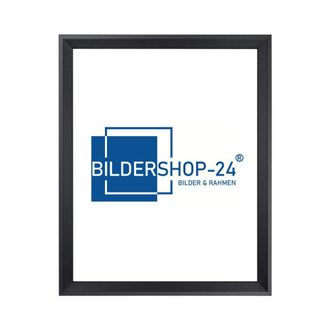 Bildershop-24 Bilderrahmen modern schmal PRIO 21X29,7cm (DIN A4) Schwarz (matt) Rahmen für Bilder Urkunden Poster, 70 Größen und 11 Farben
