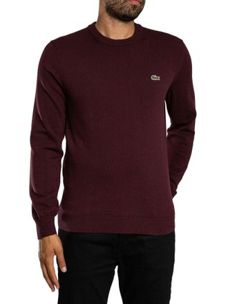 Lacoste Strickpullover Mit Logo, Rot