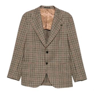Gabriele Pasini Homme, Vestes, Multicolore, Taille: L Blazer &agrave; revers pointus &agrave; carreaux