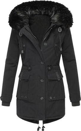 Generic Manteaux dhiver pour femmes, grande taille, doudoune &eacute;paisse et chaude doubl&eacute;e en polaire, parka, v&ecirc;tements dext&eacute;rieur amples en duvet rembourr&eacute;, mant