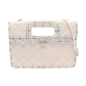 Chanel Pre-owned Matelasse Calf 2way Shoulder Bag - - Pre-owned - Damen - Wei&szlig; - ONE SIZE