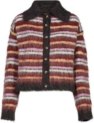 Topshop Pull &agrave; rayures boutonn&eacute;