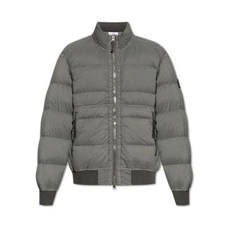Stone Island Zip-up Jacket - - Jackets - Herren - Grau - M