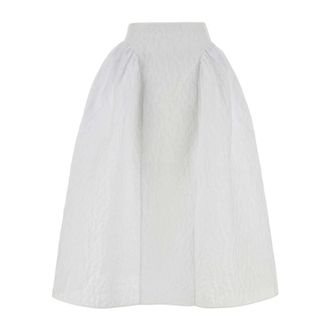 Cecilie Bahnsen Femme, Jupes, Blanc, Taille: 38 FR Midi Skirts
