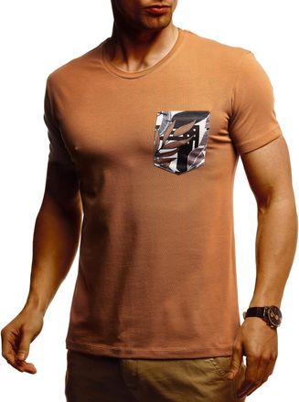 LEIF NELSON Herren Sommer T-Shirt Rundhals Ausschnitt Slim Fit Baumwolle-Anteil Cooles Basic M&auml;nner T-Shirt Crew Neck Jungen Kurzarmshirt O-Neck Kurzarm Lang LN49