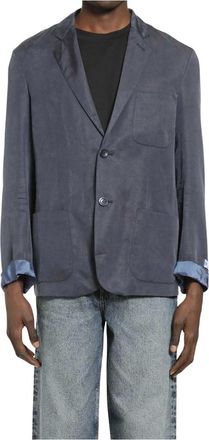 Marni Homme, Vestes, Bleu, Taille: M Satin Blazer