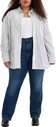 Levi's Jean Droit Taille Haute 724 pour Femme, Blue Wave Dark Plus, 42 Longue
