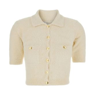 Elisabetta Franchi Kurzarm-Cardigan - - Knitwear - Damen - Beige - L