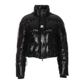 Courr&egrave;ges Vinyl Puffer Jacket - - Jackets - Damen - Schwarzk - S