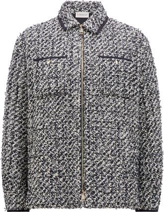 Moncler Doudoune-chemise en tweed