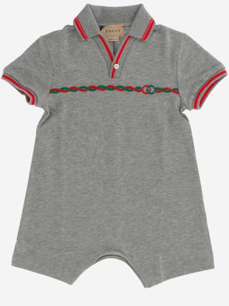 Gucci Girls Romper Cotton Jersey Grey Sets Accessory