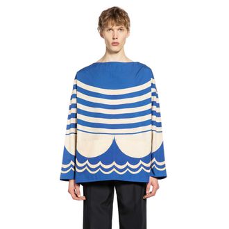 Prada Graphic Stripe Poplin Top