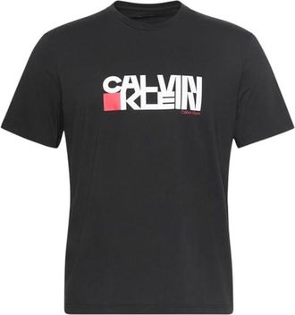 Calvin Klein T-Shirt Manches Courtes Homme Redbox Graphic Tee avec Logo, Noir (Black), L