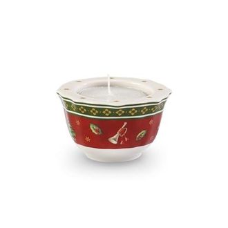 Villeroy & Boch Toys Delight Support pour bougie chauffe-plat rouge, Porcelaine Premium, Blanc/Rouge