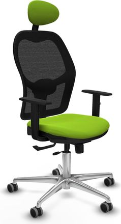 Piqueras y Crespo Chorquera B&uuml;rostuhl mit 1D-Armen, h&ouml;henverstellbare Lendenwirbelst&uuml;tze und festes Kopfteil, ausgestattet mit Syncro/Traslack und injiziertem Schaumsto