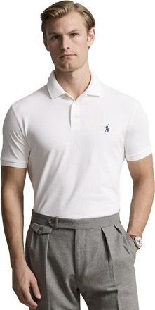 Ralph Lauren Poloshirt aus elastischem Piqué, Slim Fit, weiß, XXL