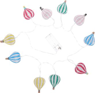 Luxshiny Led Lichterkette Hei&szlig;luftballon Mit Batterie Eisen Warmwei&szlig; 1,65m Mit 10 Led Dekorative Innenbeleuchtung F&uuml;r Weihnachten Hochzeit Und Party