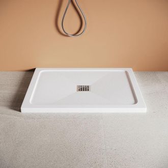 Sonni Duschwanne Eingebettete Duschplatte smc Anti Rutsch Quick Drainage Design, Quadratische 900x900 mm - Sonni