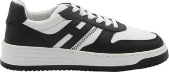 Hogan Low-Top Sneaker - Classic Low-Top Sneakers With Black Accents - Gr. 39 (EU) - in Wei&szlig; - f&uuml;r Damen