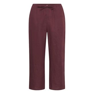 Part Two Leinen Cropped Hosen - - Trousers - Damen - Rot - 2XL