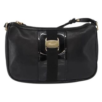 Ferragamo Pre-owned Leder Schultertasche - - Pre-owned - Damen - Schwarzk - ONE SIZE