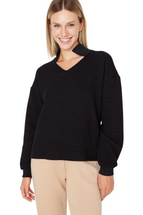 Trendyol Damen Twoaw23sw00364/Siyah Sweatshirt, Schwarz, L EU