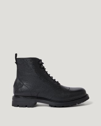 Belstaff Bottes Copeland Pour Homme Grain Leather Noir Eu 40