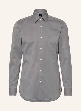 HUGO BOSS Hemd Hank Slim Fit braun