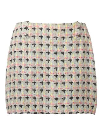 Chanel minijupe en tweed - Vert