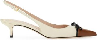 Valentino Garavani Hohe Schuhe - Bepointy Slingback Pumps - Gr. 37,5 (EU) - in Beige - für Damen