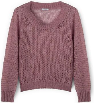 Motivi Femme, Pulls, Rose, Taille: 40 FR Pull en mohair ajour&eacute; oversize