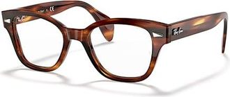 Ray-Ban Rb0880 Optics Havana Gestreift Fassung Klar Glas 52-19