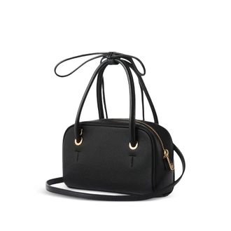 Furla Structured Leather Tote Bag - Black